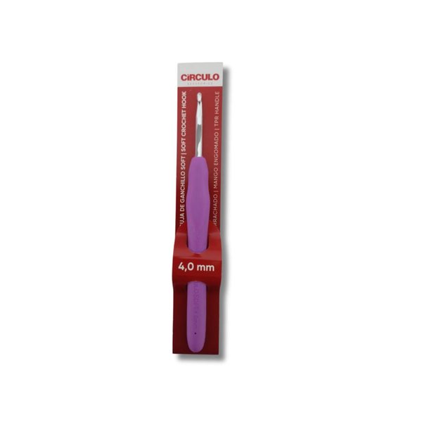 Agulha Crochê Soft Círculo - 4,00 mm Cabo Emborrachado