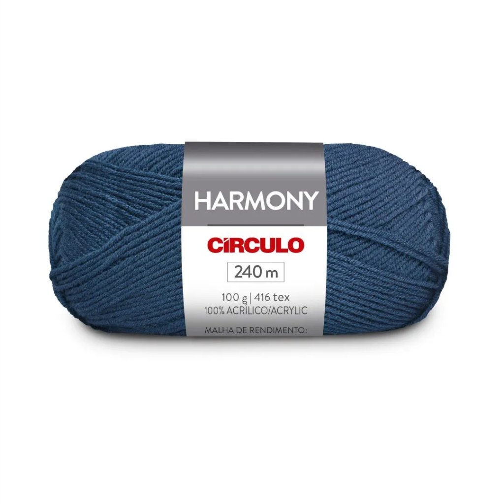 Fio Lã Harmony 100g Círculo 02931 Azul Náutico